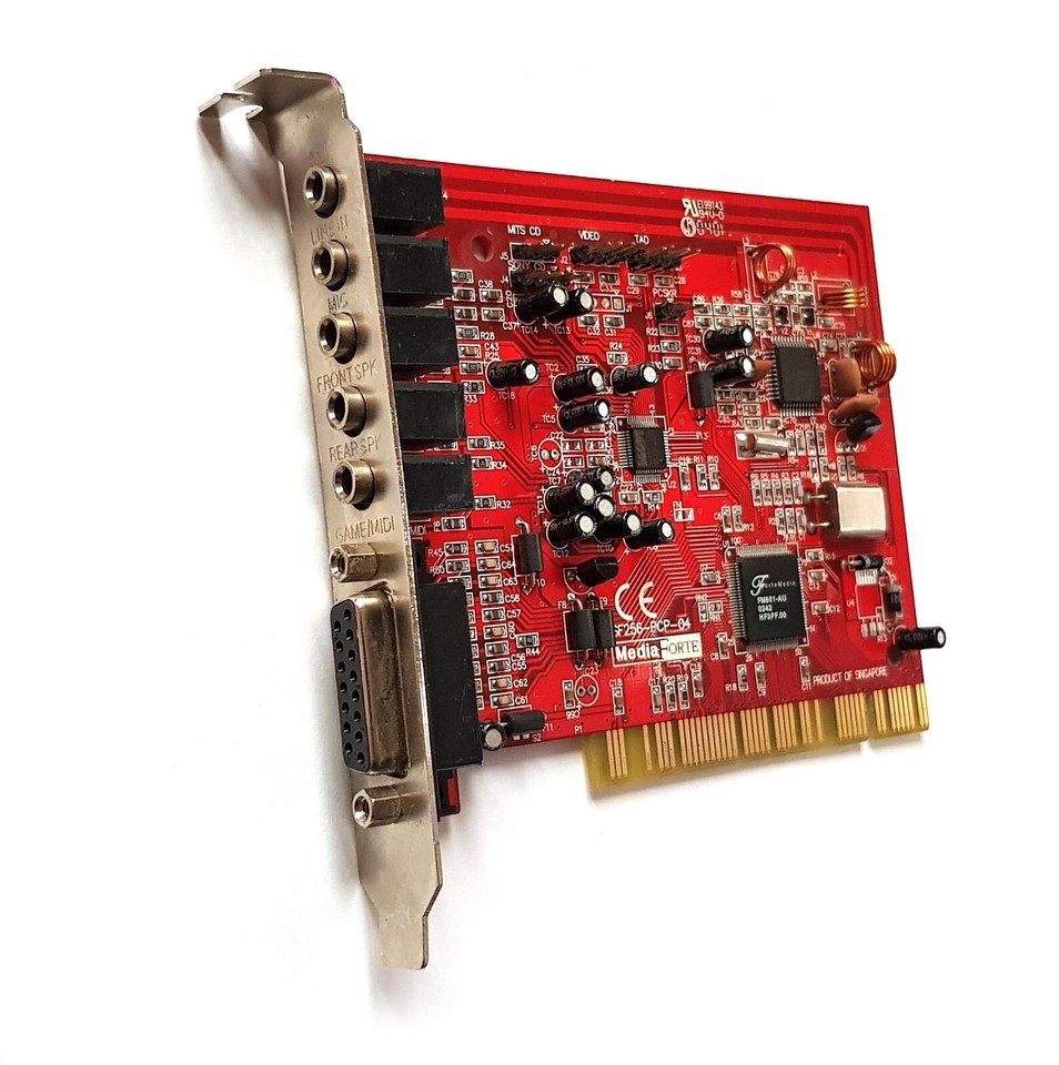 Media Forte SF 256 PCP-R ForteMedia FM801-AU Sound Card With FM tuner ...