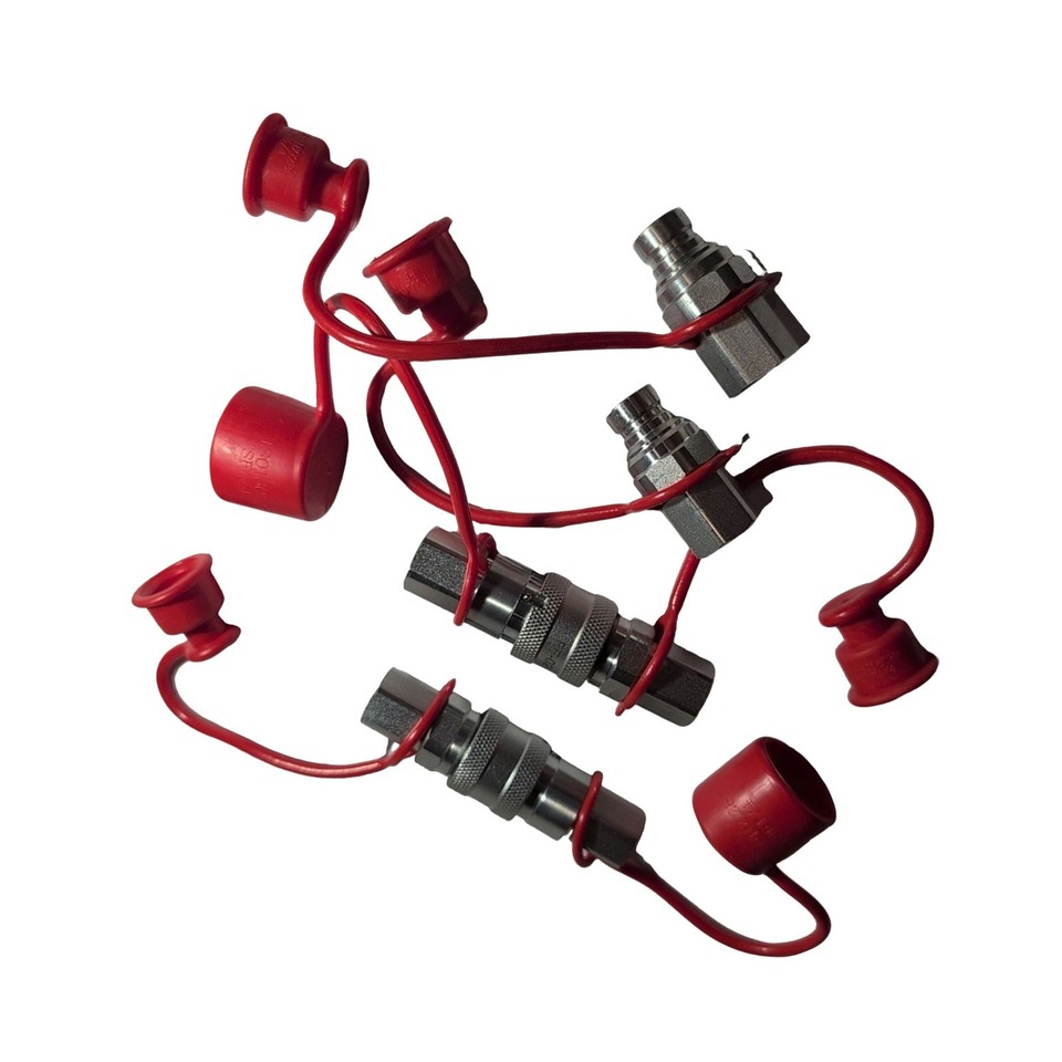 Chinese Mini Excavator Hydraulic Quick Connects Flat Face Set 1/4" M14 ...