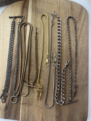 Vintage Job Lot 8 Albert Chain Pocket Watch Chains | eBay