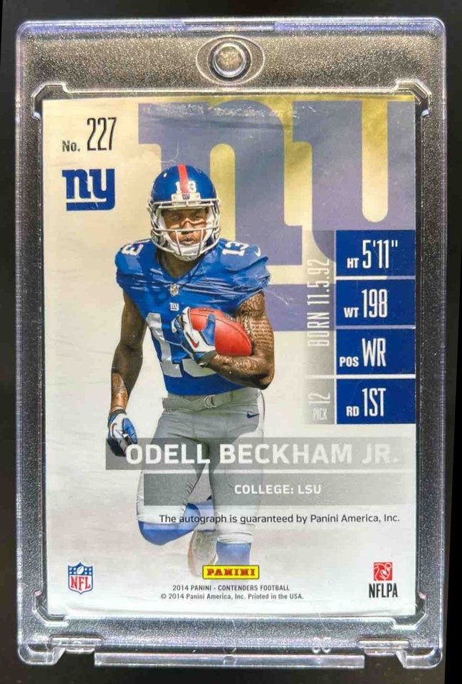2014 Panini Contenders Odell Beckham Jr. Rookie Ticket RC Auto #227 ...