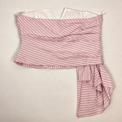 Zara Womens Size XXL Pink Pinstripe Strapless Cotton Crop Tube Top ...