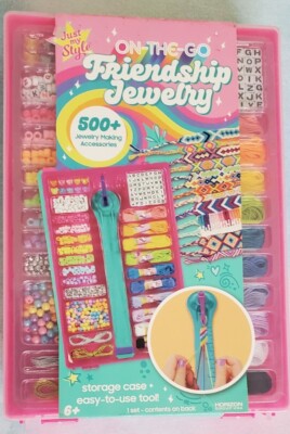 Just My Style On-The-Go Jewelry Studio Kit 500+ Beads & Elastics For ...