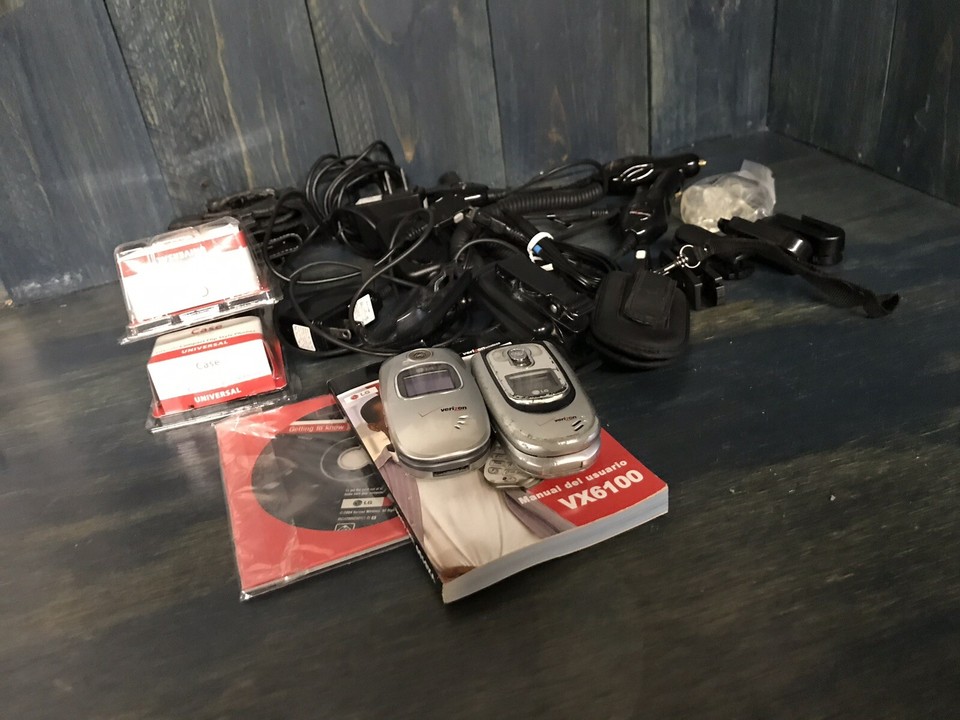 Verizon Flip Phone Lot Lg Cell Phones VX6100 VX5300 - Cases and ...