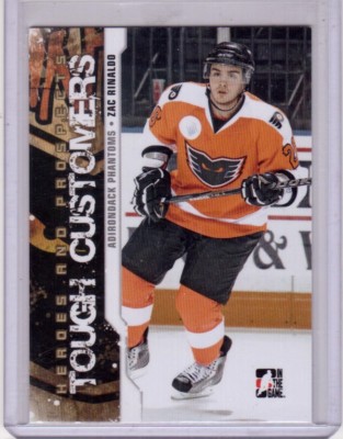 ZAC RINALDO 11/12 ITG Pre-Rookie Tough Customers Adirondack Phantoms # ...