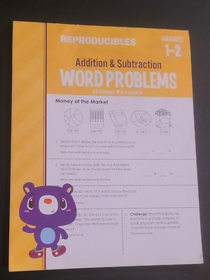 Reproducibles - Addition & Subtraction Word Problems Grades 1-2 (38 ...