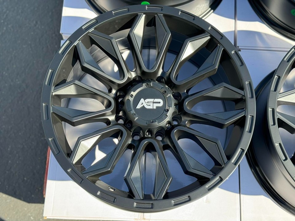 "20"" AGP Heavy Duty Wheels 20x9 8x170 Rims | Set of 4 | Black | Ford F ...