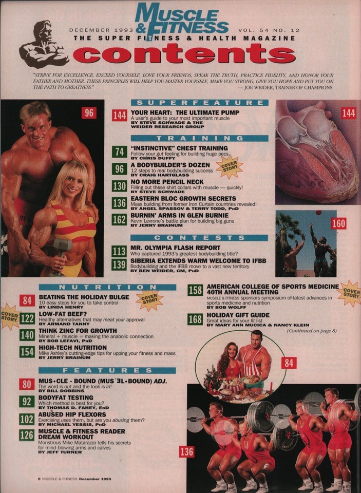 Muscle & Fitness Magazine 1993 Laura Creavalle Martine Fanning Denise ...