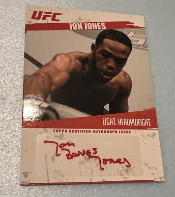 2009 Topps UFC ROOKIE RED INK AUTO #25/25 #FA-JJ Jon Jones Auto "Bones ...