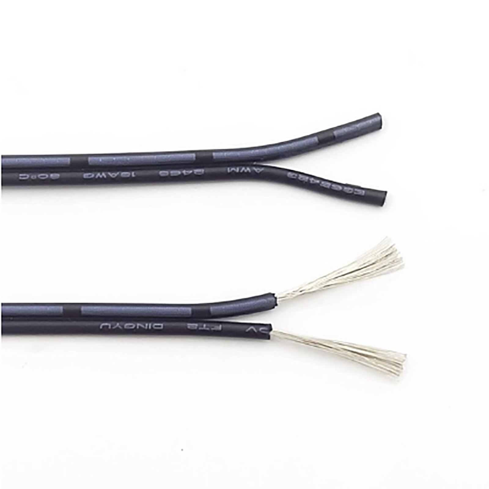 UL2468 2 Core Cable 16-28AWG Flat Ribbon Red & Black Stranded ...