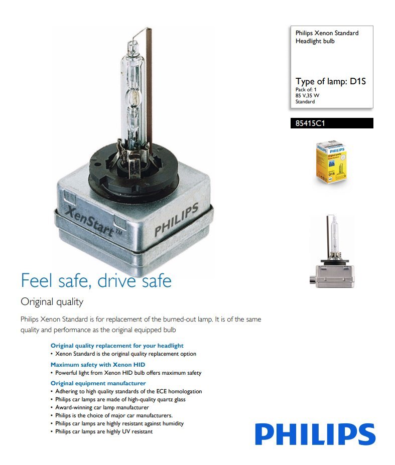 1* PHILIPS D1S HID Xenon Conversion Lights 35w 4200K Amber XENON BMW ...