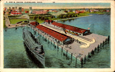 Postcard C. and B. Docks Cleveland Ohio 62 Union News Co. | eBay