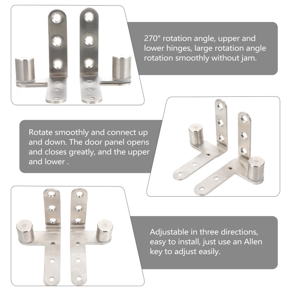 2pcs Hinge 360 Degree Pivot Hinge Cabinet Hinge Hidden Door Pivot Hinge ...