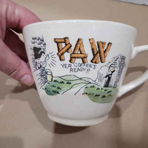 Vintage Novelty Paw Yer Coffee's Ready!! Hillbilly Redneck Country Mug ...