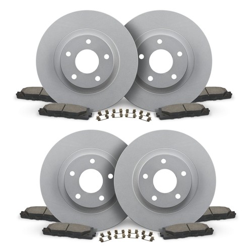 Front & Rear Geomet Brake Rotors + Pads for 2005-2010 VW Jetta Passat ...