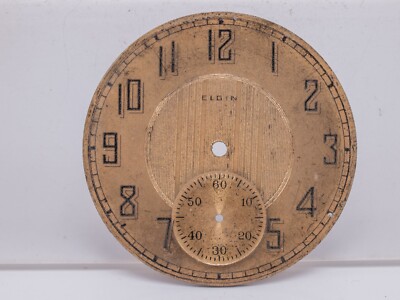 Elgin 12s Pocket Watch Arabic Numeral Brass Shadow Dial 37.73mm | eBay
