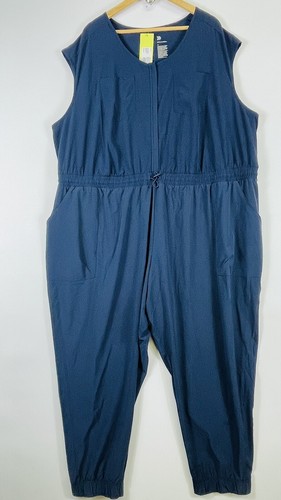 All In Motion Navy Blue Quick Dry Stretch Wicking Utility Jumpsuit ...
