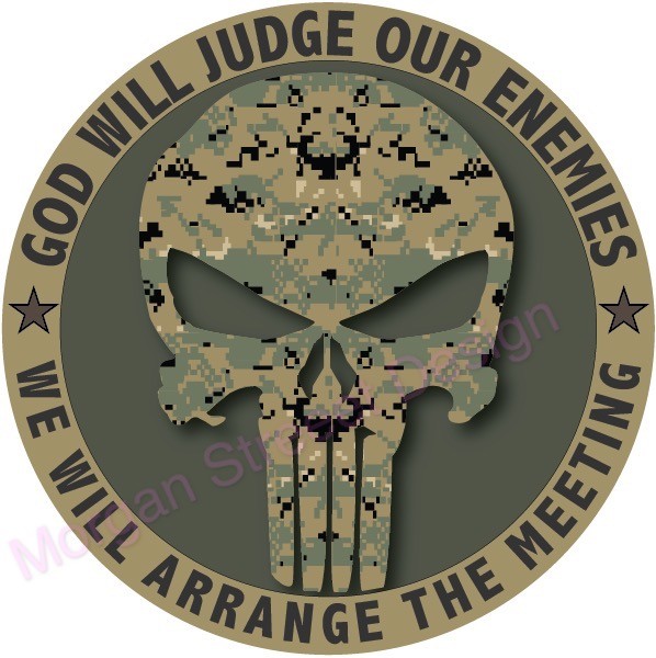Punisher USMC Marine MARPAT Camo Military Die Cut Decal Sticker Car ...