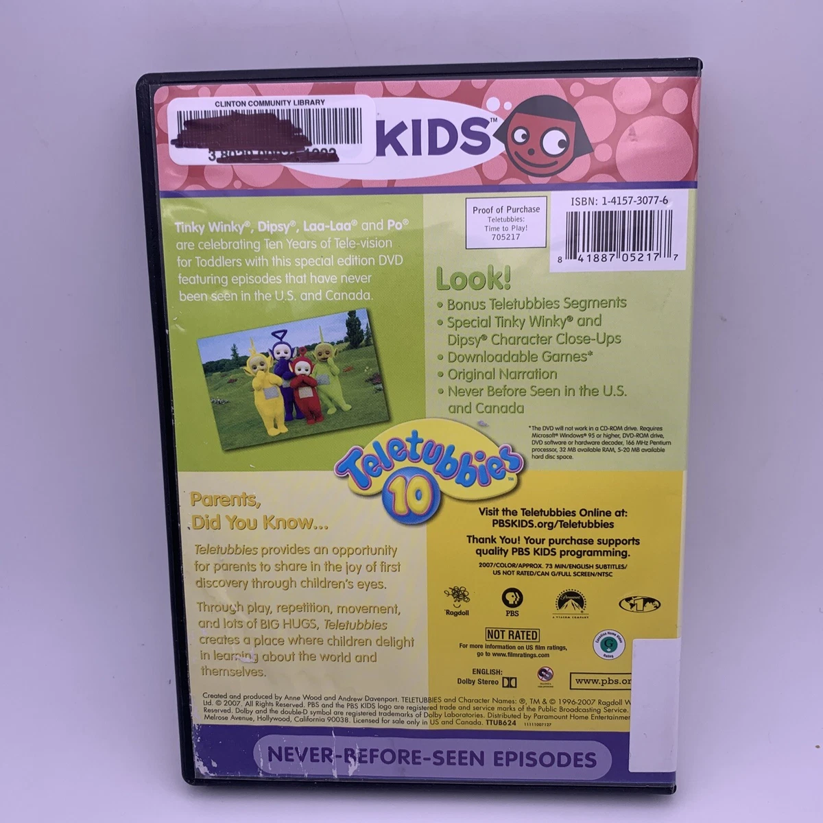 Teletubbies Time To Play Dvd