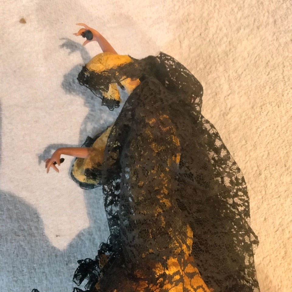 Vintage 13" Marin Chiclana Spanish Flamenco Clapping Dancer Doll Yellow ...