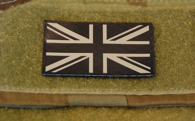 Mini UK IR Flag Patch Tan & Black UKSF SAS SBS SRR SFSG Infrared 2" x 1 ...