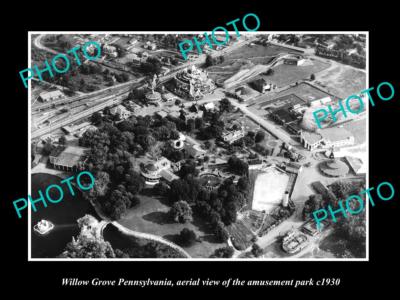 OLD LARGE HISTORIC PHOTO OF WILLOW GROVE PENNSYLVANIA THE AMUSEMENT ...