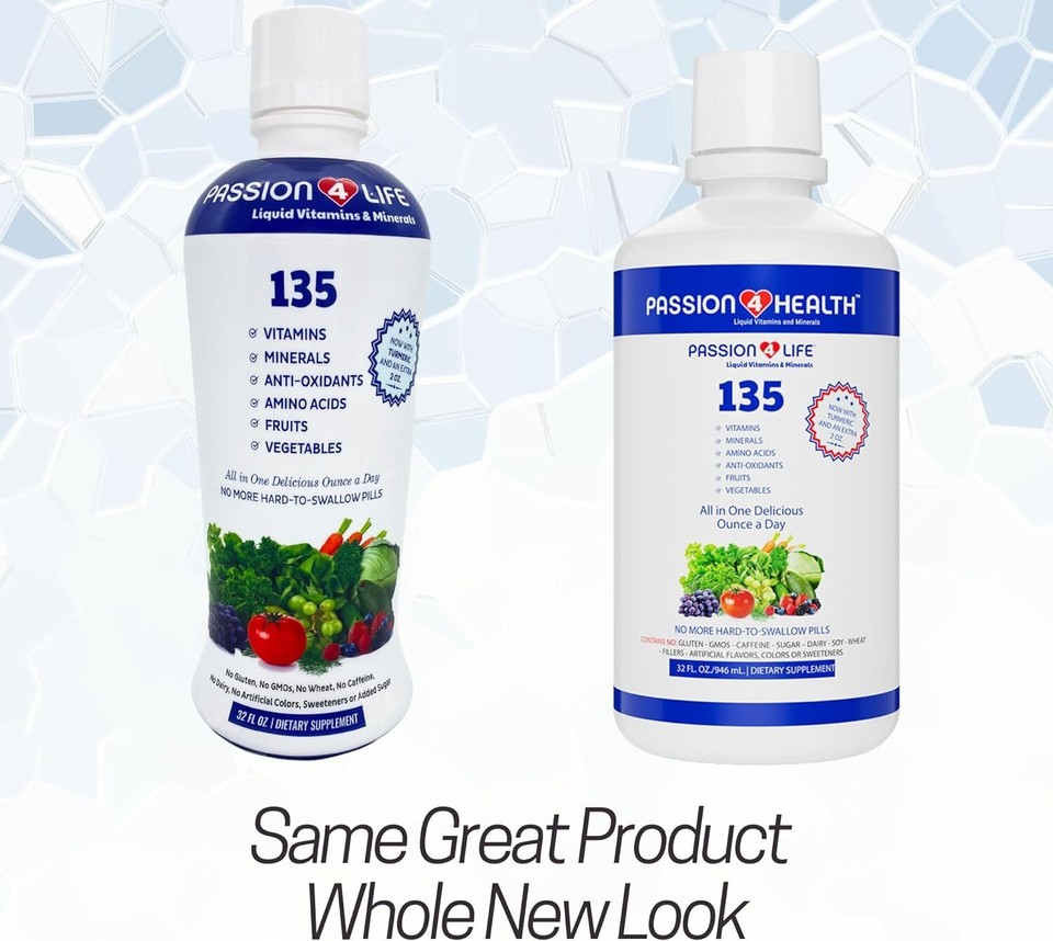 Passion 4 Life Mega Liquid Multivitamins, Trace Minerals, Amino Acids ...