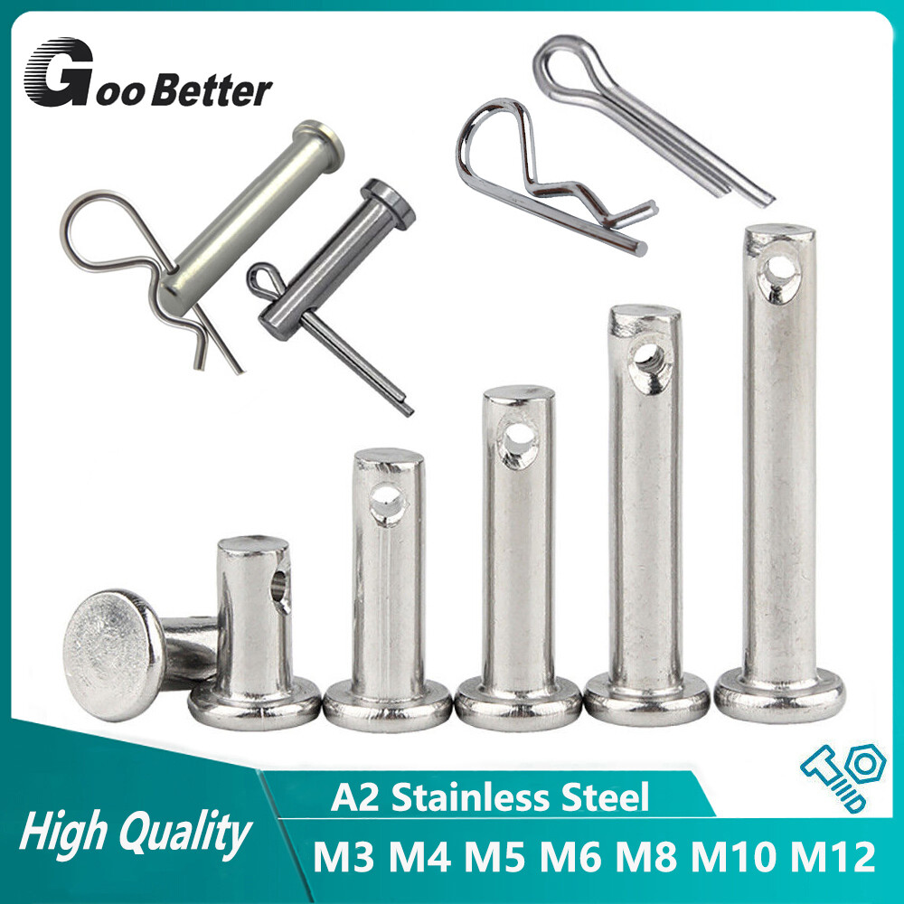 Cotter Pins Heavy Duty 122 Pcs Stainless Steel Pin Assortment Kit - M4 ...