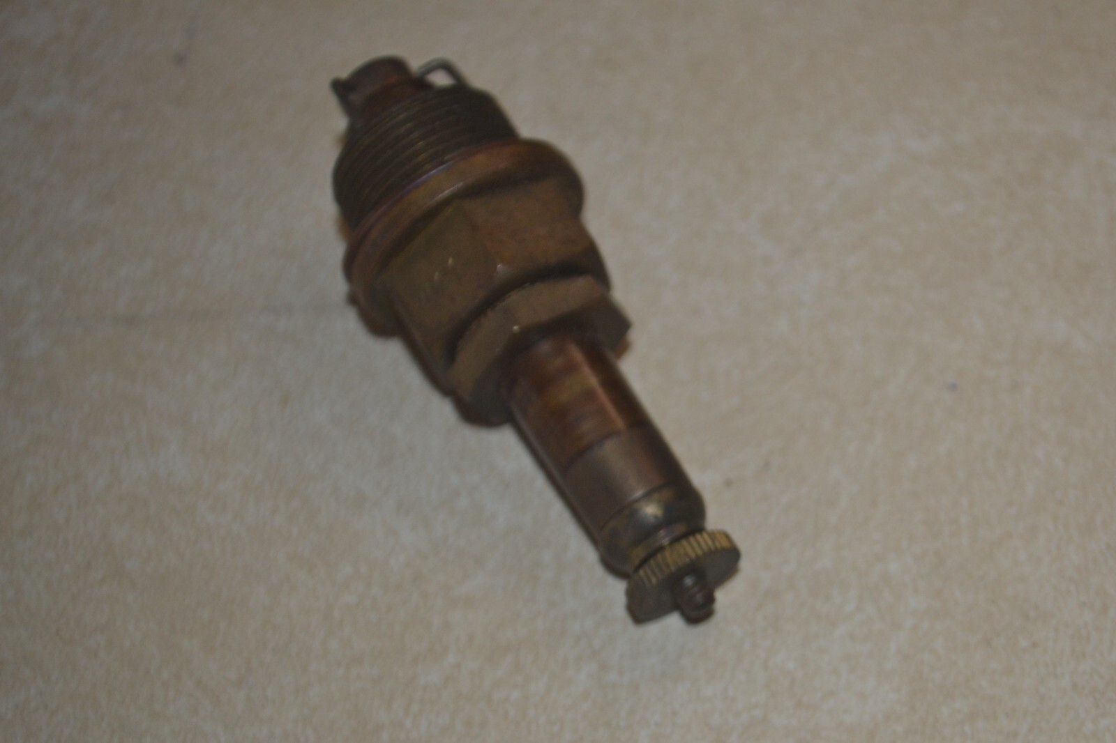 DOW Antique Brass Spark Plug early 1900's Rare Collectible NOS Mica | eBay