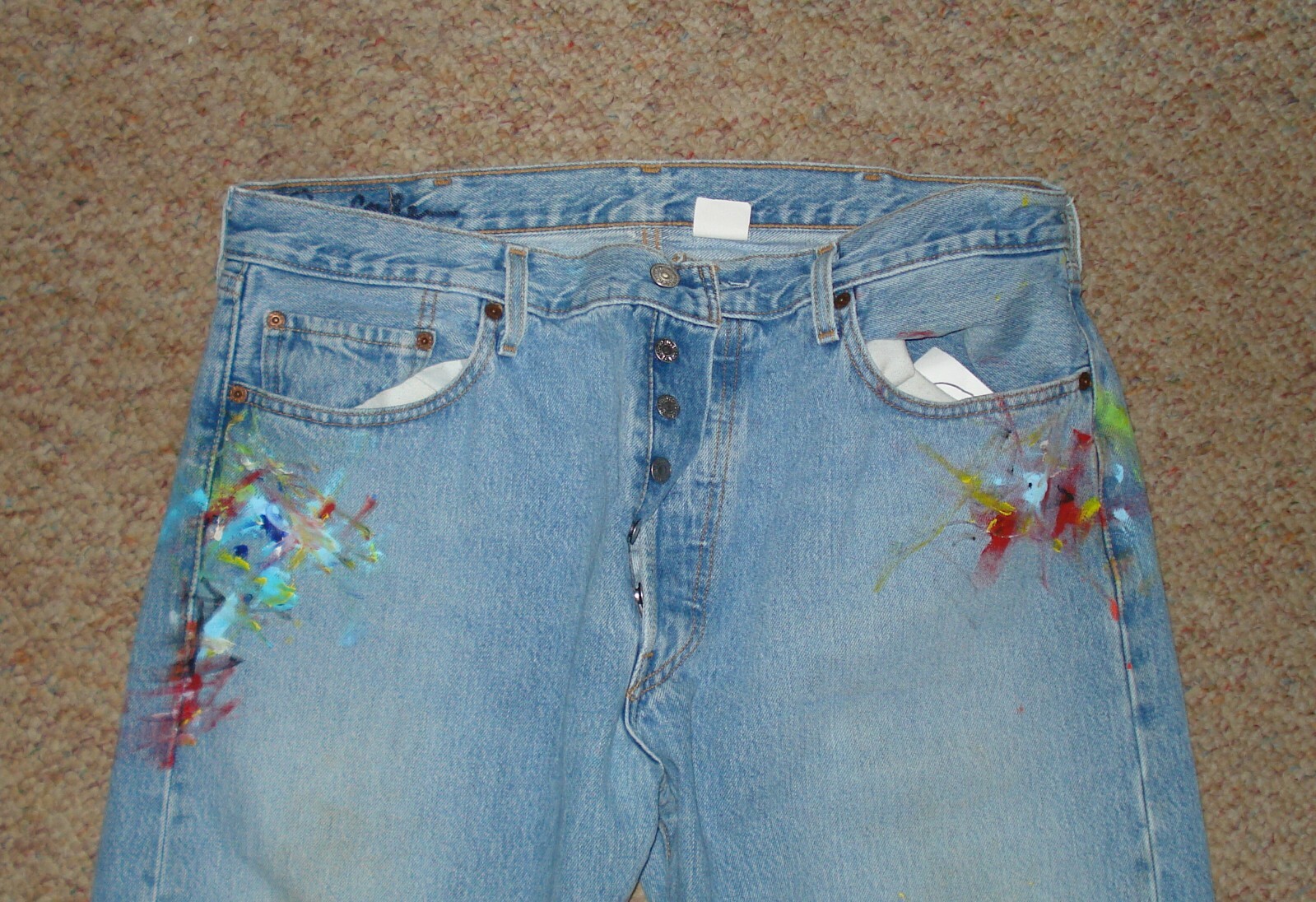 Perry Coyle The Artist Used Levi 501 Jeans Signed Siz… - Gem