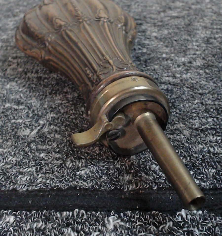 RARE Ornate Copper Brass Powder Flask - Made In Italy | eBay