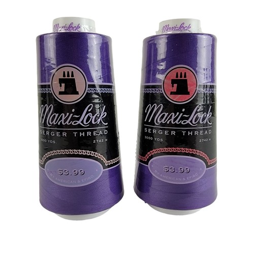 Lot of 2 Maxi-Lock ~ Serger Thread - Purple 3000 yd each 36771513487 | eBay