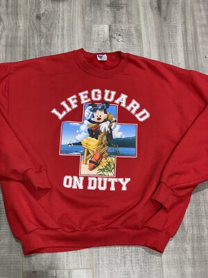 Disney Mickey Lifeguard on Duty Men’s L Red | eBay