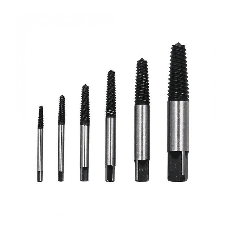 6 PCS Damaged Screw Bolt Extractor Ezy Out Set Easy Broken Screw ...