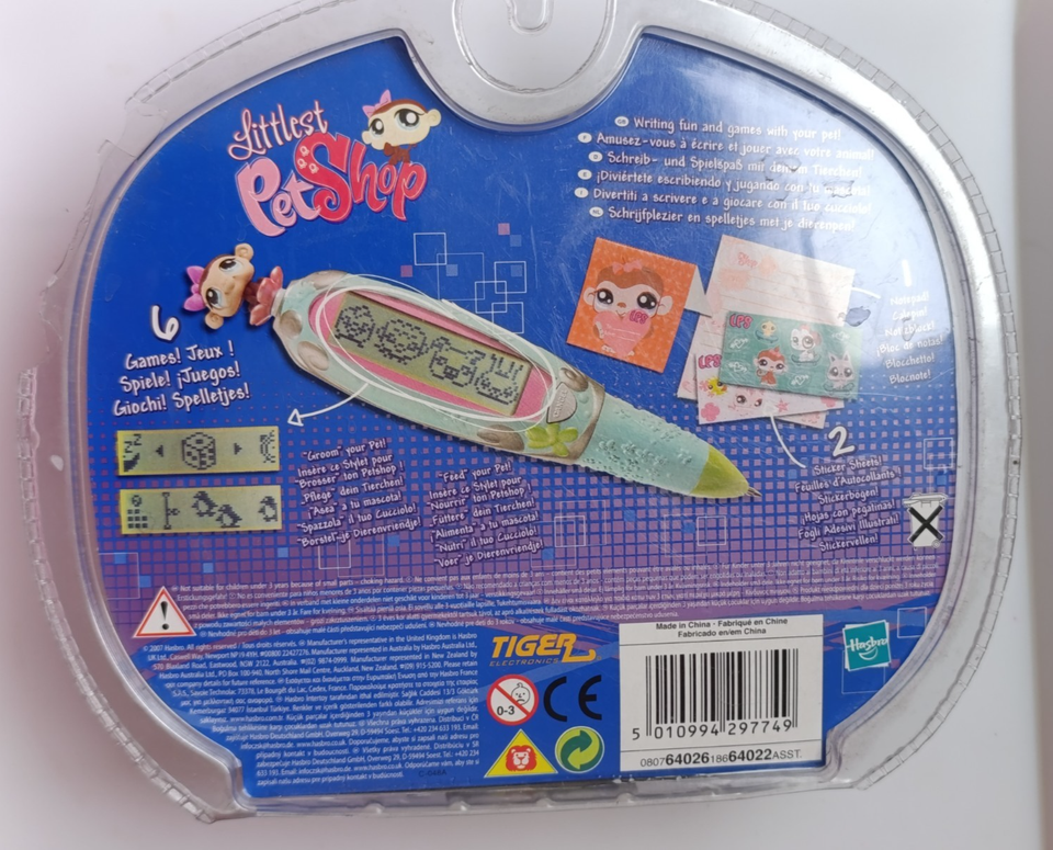 Vintage Littlest Pet Shop Monkey Digital Pen Virtual Pet Game Hasbro ...