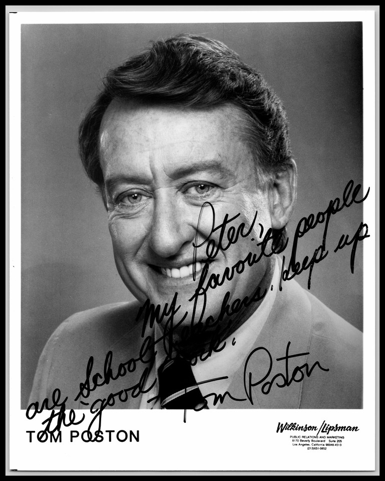 Tom Poston - Actor - 8x10 Photo - Signed / Autograph (d) | eBay