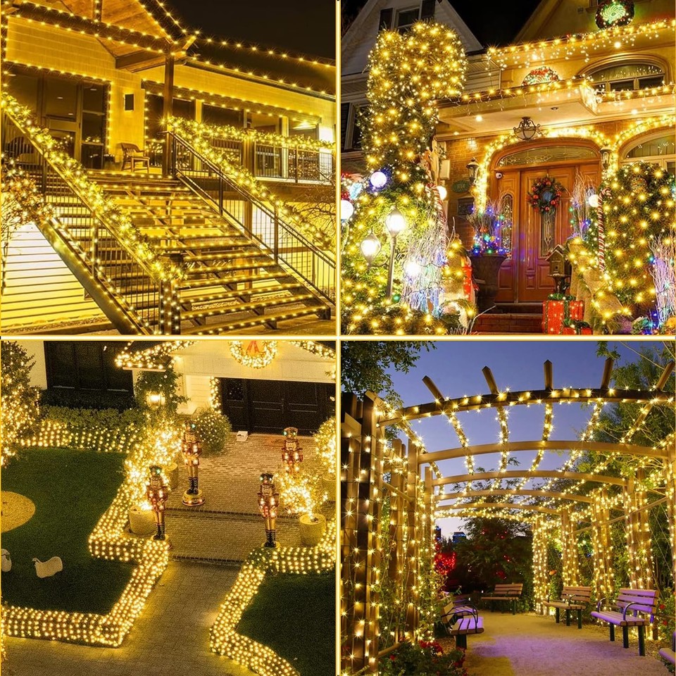 328 FT 1000 Christmas Lights, 8 Lighting Modes with Remote & Timer ...