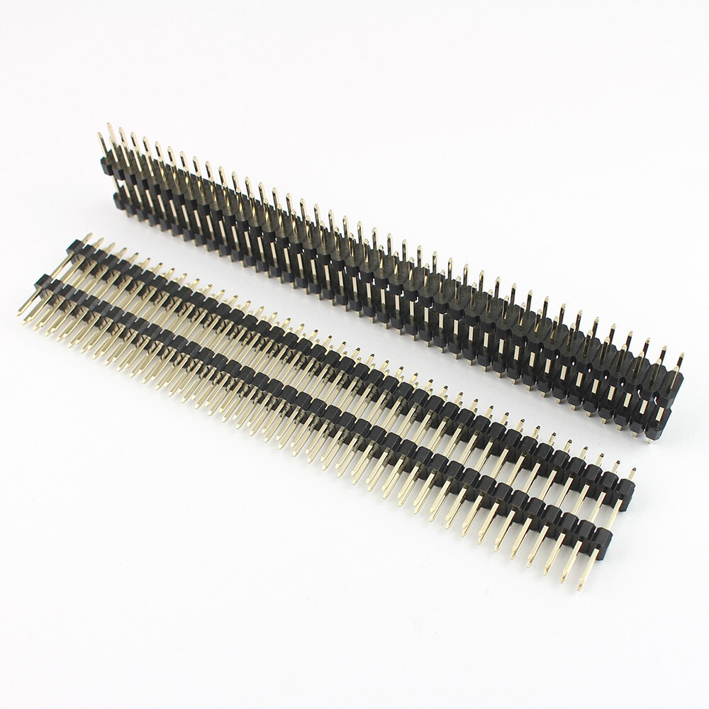 5Pcs 2.54mm 2x40 Pin 80Pin Male Double Insulator Single Header Strip L ...