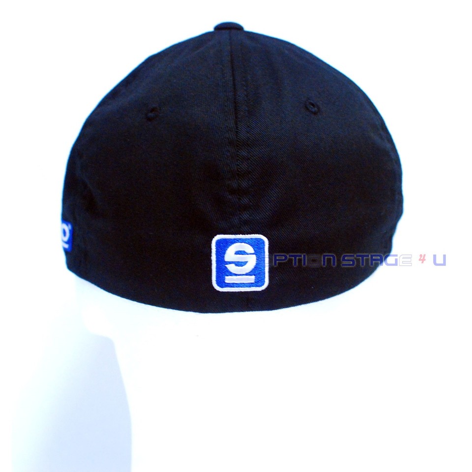 Sparco Official Racing S Icon Black FlexFit Baseball Cap Hat Size L/XL ...