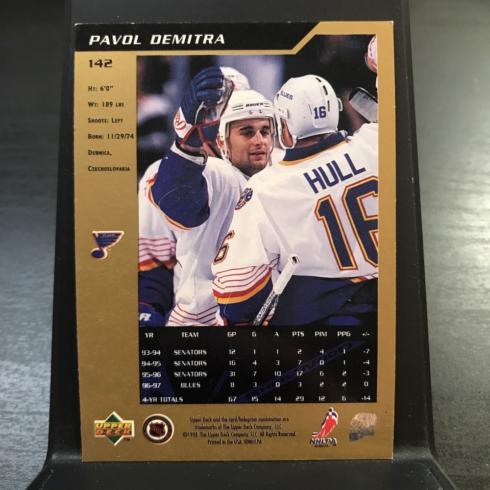 1997-98 SP Authentic Blues Hockey Card #142 Pavol Demitra | eBay