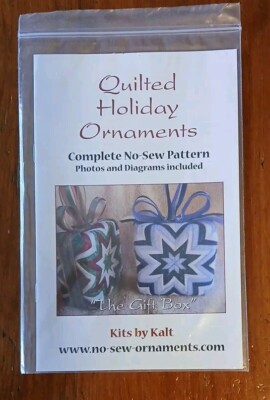 Quilted Holiday Ornaments "The Gift Box" No Sew Pattern "Kits By Kalt ...