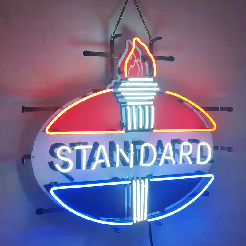 Standard Gas Oil Neon Sign 24"x20" With HD Printing Wall Decor Artwork ...