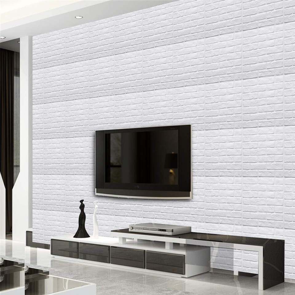 12/24x White 3D Embossed Wall Panels Ceiling Background Wall PVC ...