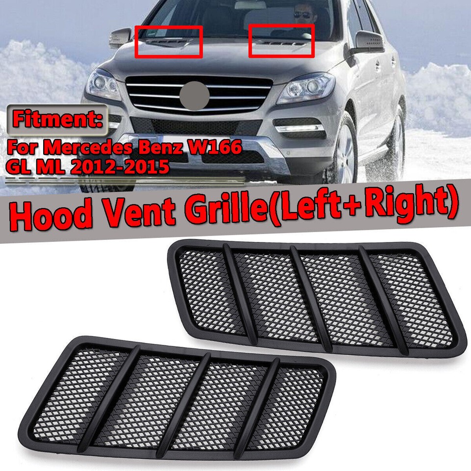Front Left & Right Hood Air Vent Grill For Mercedes Benz W166 GL350 450 ...
