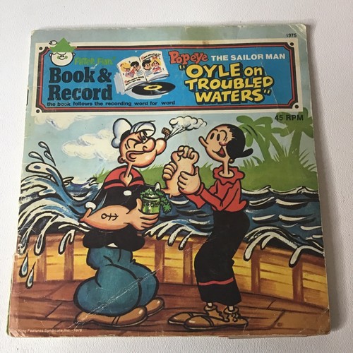 1976 Popeye The Sailor Man Oyle on Troubled Waters Peter Pan Book ...
