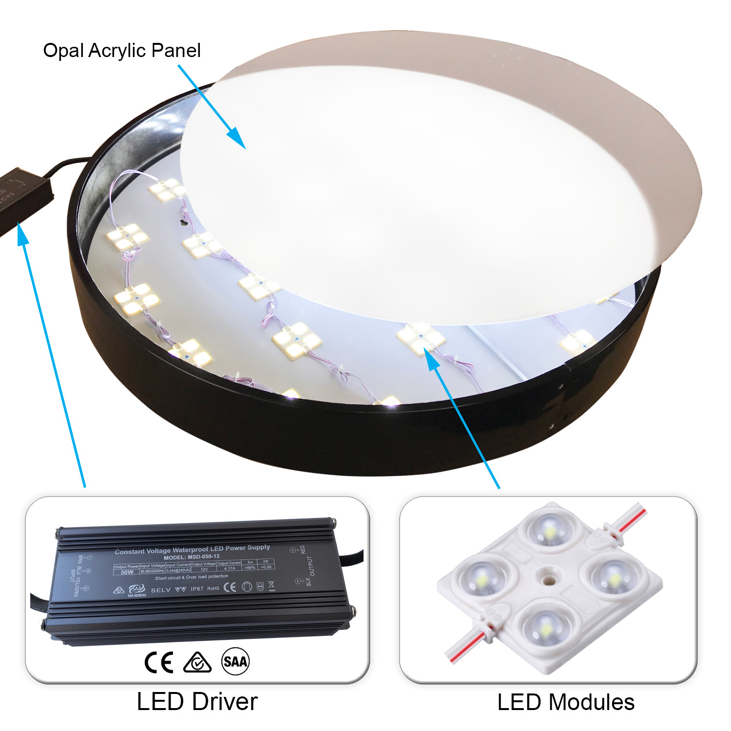 Ø100cm Single-Sided Round LED Light box / Circular Lightbox ...