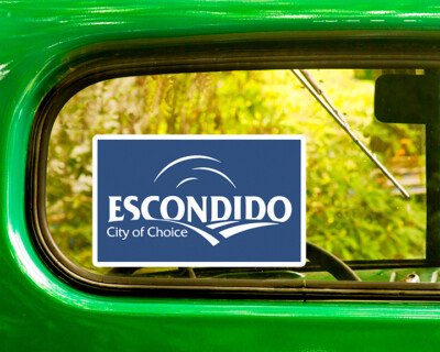 ESCONDIDO CALIFORNIA FLAG DECAL 2 Stickers Bogo For Car Bumper Truck ...