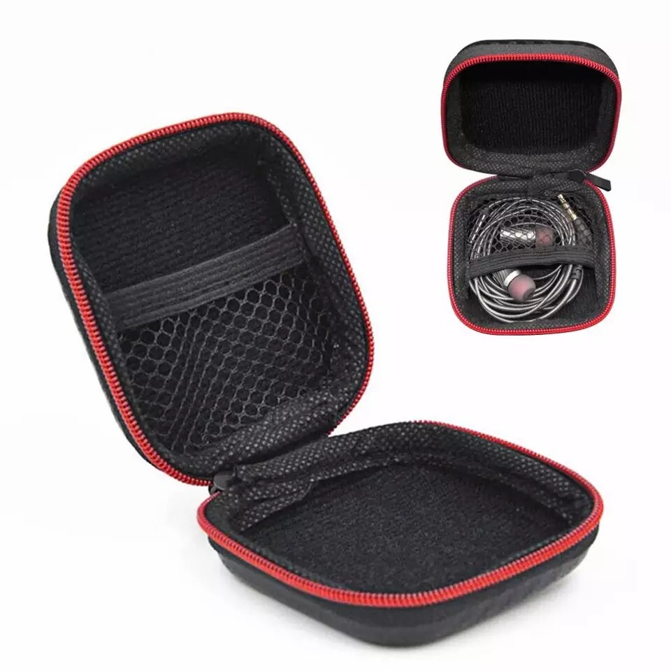 Square In-Ear Carrying Hard Case Box Earphone Earbud Storage Pouch Bag ...