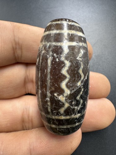 Very Ild Rare Sulaiman Agate Chung Dzi Himalayan Nepal Tibetan Bead 5 ...