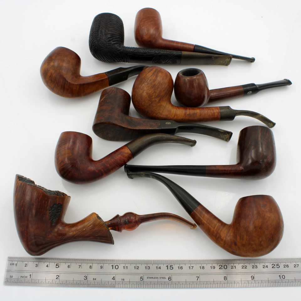 Vintage E. Wilke Barclay-Rex Orlik Stamford Tobacco Smoking Pipes Lot ...