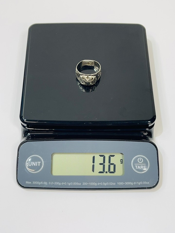 Vintage Masonic Scottish Rite 32nd Degree Ring 14k White Gold Size 12.5 ...